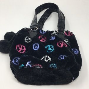 Justice | Accessories | Justice Purse Black With Peace Signs | Poshmark